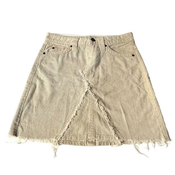 dELiA*s | Skirts | Delias Raw Tr Corduroy High Rise Mini Skirt Cream ...